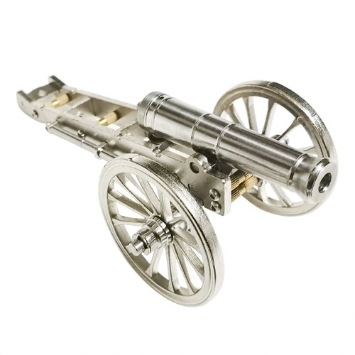 Handmade stainless steel mini cannon Military decoration model collect ...