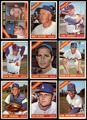 1966 Topps Dodgers Team Set 4 - VG/EX 4094362 | eBay