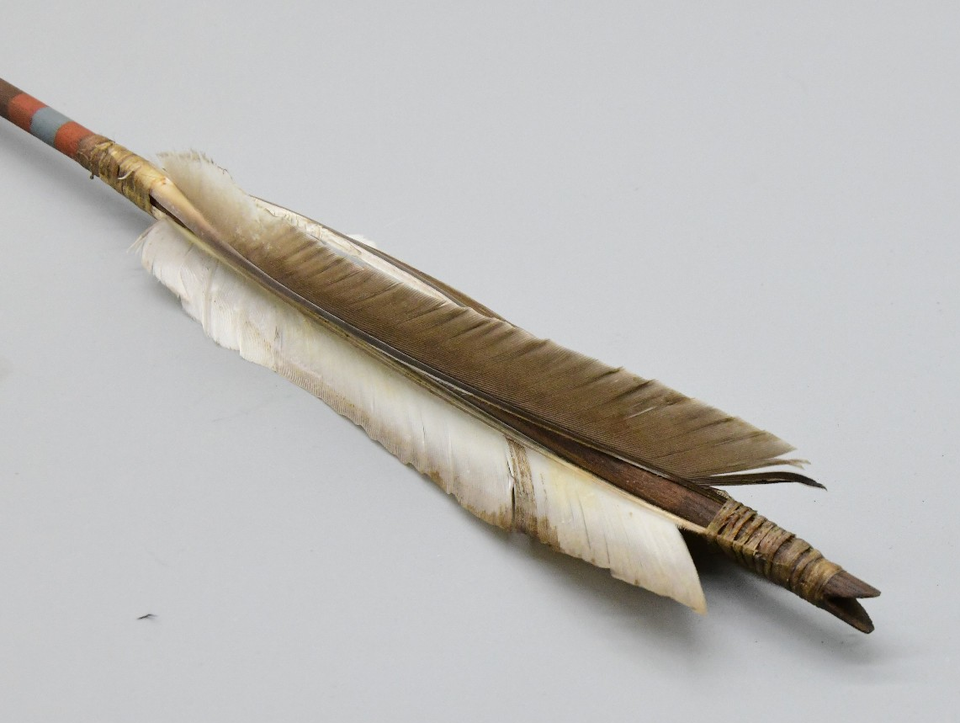 26" Sioux Arrow with Painted Shaft Re-Feathered | eBay