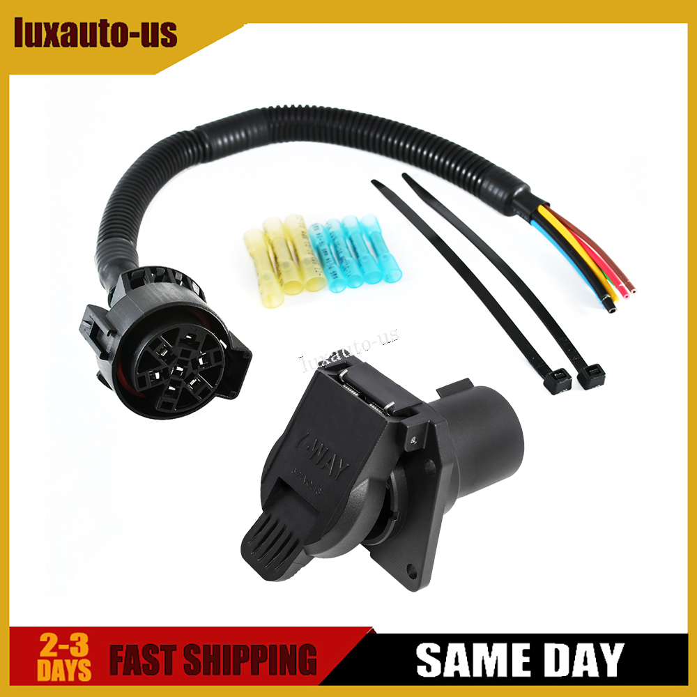 For Chevy Silverado 1500 2500 3500 Trailer Wiring Harness & 7Pin Socket ...
