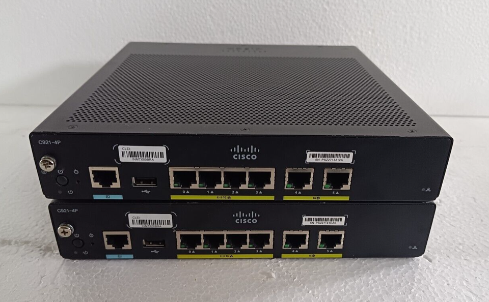 CISCO ISR C921-4P V01 Ethernet security Router GbE Wan, 4X Port GbE Lan ...