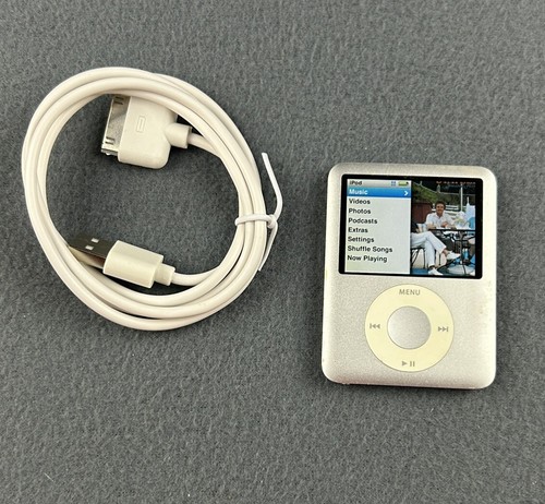 Silver Apple iPod Nano (3rd Generation) 8GB Tested Working A1236 Some ...
