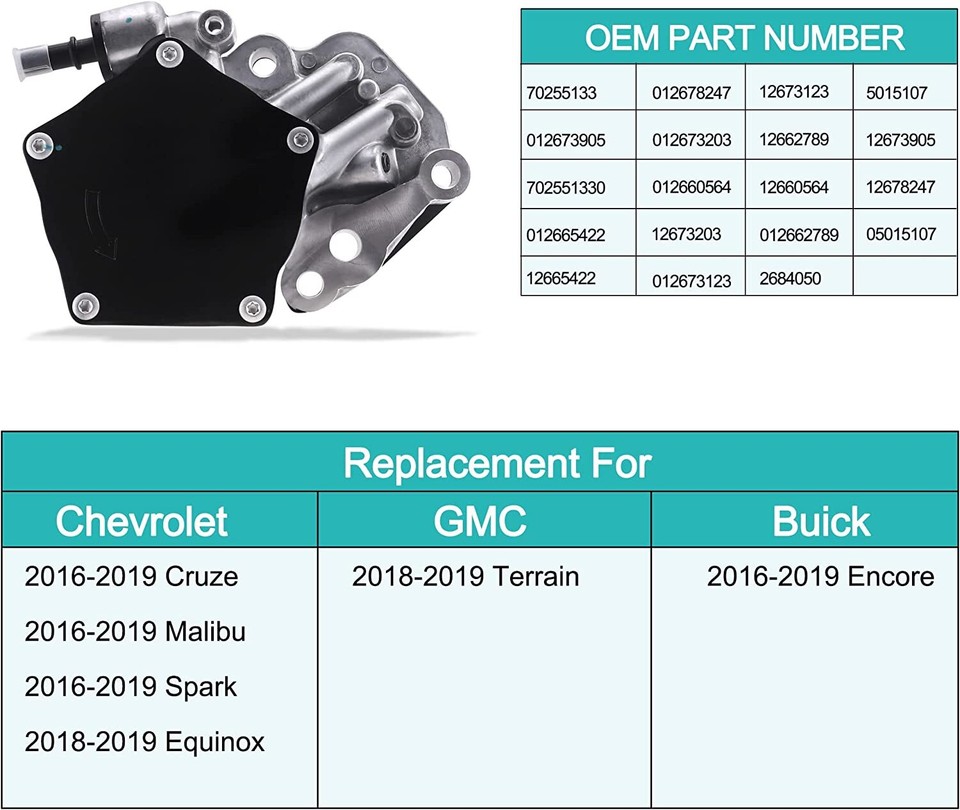 New GM Vacuum Pump 12704586, 12662789, 12665188, 12673203, 12684050 1 ...