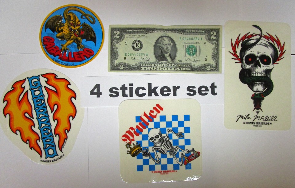 Powell Peralta Skateboard Bones Brigade Sticker Set Lot NEW MINT ...