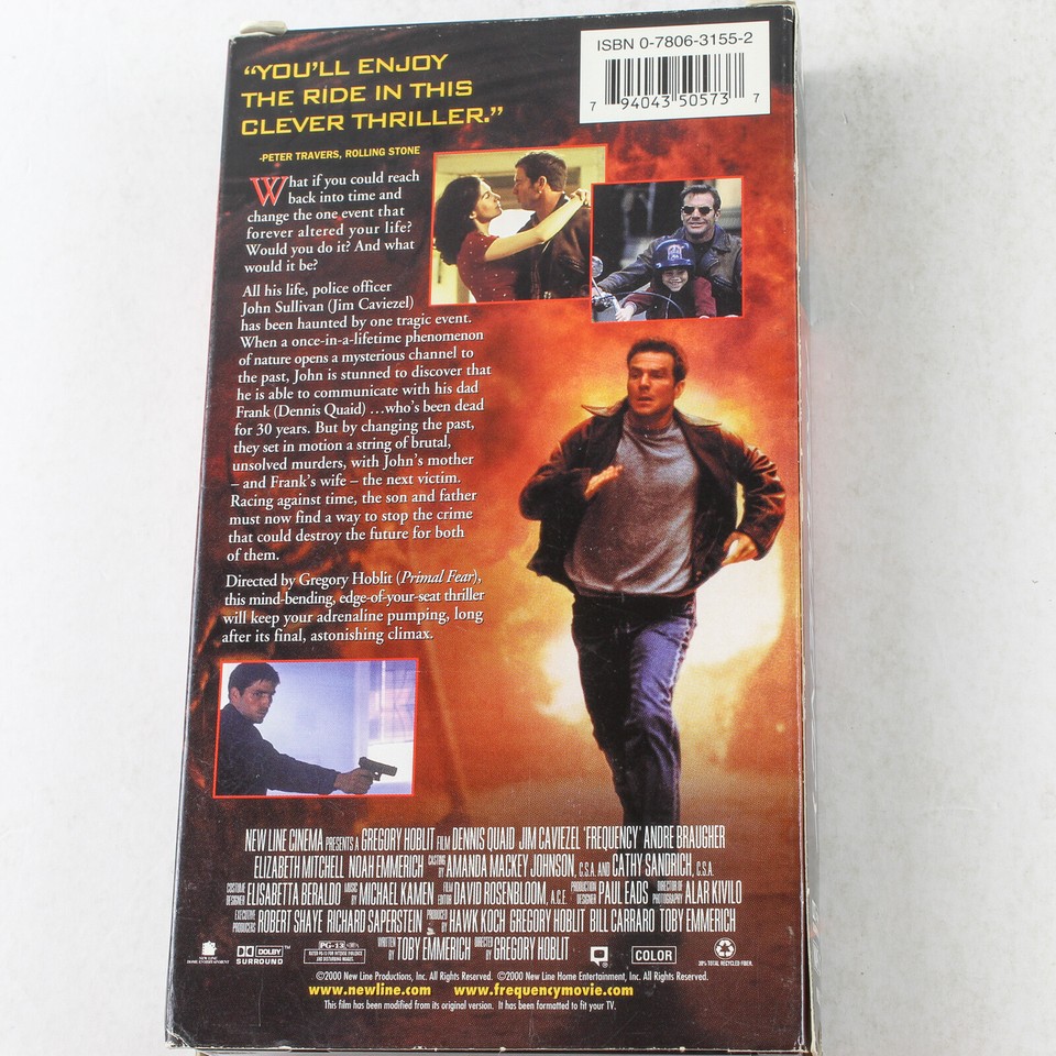 Frequency VHS 2000 New Line Home Entertainment Dennis Quaid Jim ...