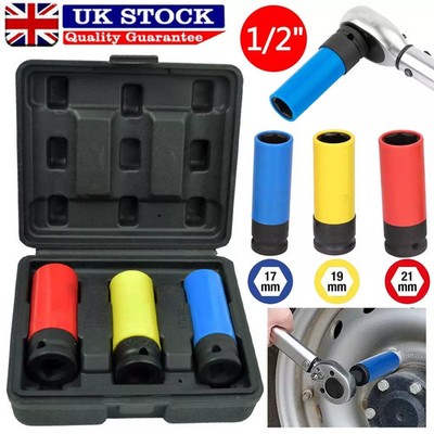 Alloy Wheel Nut Socket Thin Wall Deep Impact Sockets 1/2"drive 17mm ...