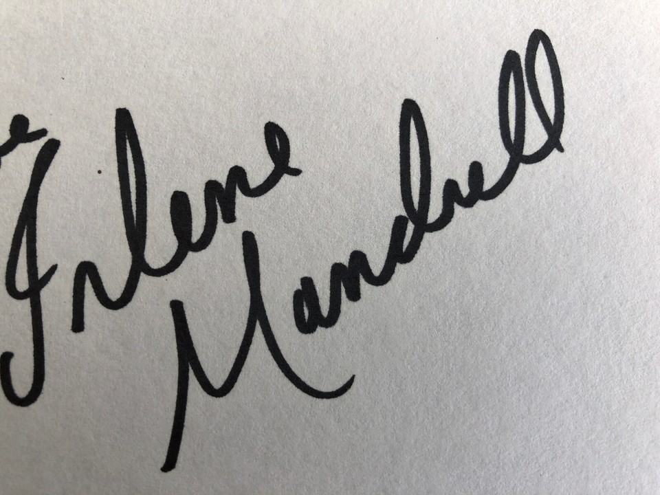 Irlene Mandrell Musician Actress Model Autograph Signature Signed Card ...