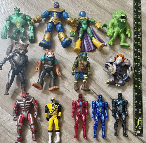 Action Figures Mixed Lot of 13 Figures Inclusion Power Rangers ...