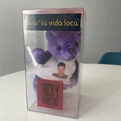 Ricky Martin Bean Bear Collectible bear Set Limited Edition Purple ...