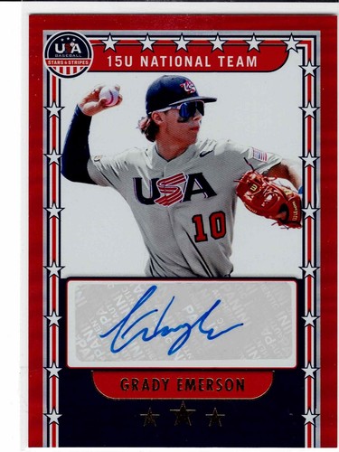 Grady Emerson 2024 USA Baseball Stars and Stripes Red 15U National Team ...