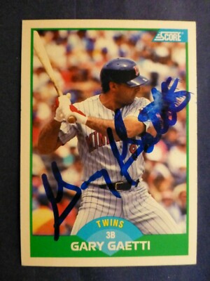 Gary Gaetti Signed 1989 Score Baseball Card with COA | eBay