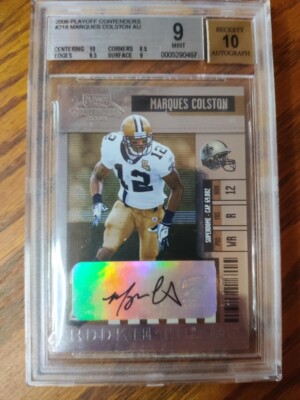 2006 Playoff Contenders MARQUES COLSTON Rookie Ticket Auto RC #218 BGS ...