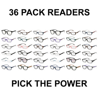 Reading Glasses 36 Pack Assorted Readers Pick The Power Wholesale Bulk ...