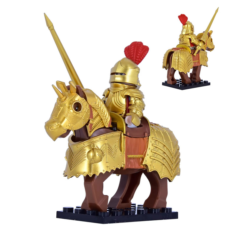 MOC Golden Armored Medieval Gothic Cavalry Building Blocks Set | eBay