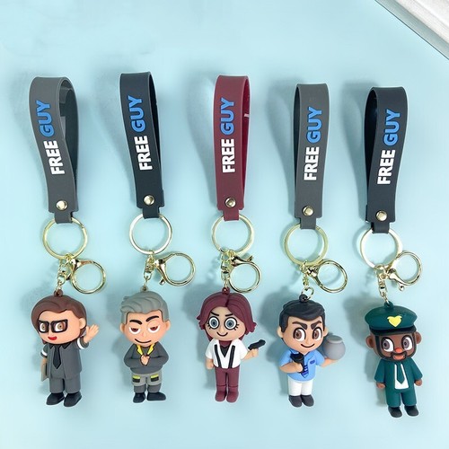 FREE GUY 3D Silicone Keychain Key Chain Ring Pendant Game New | eBay
