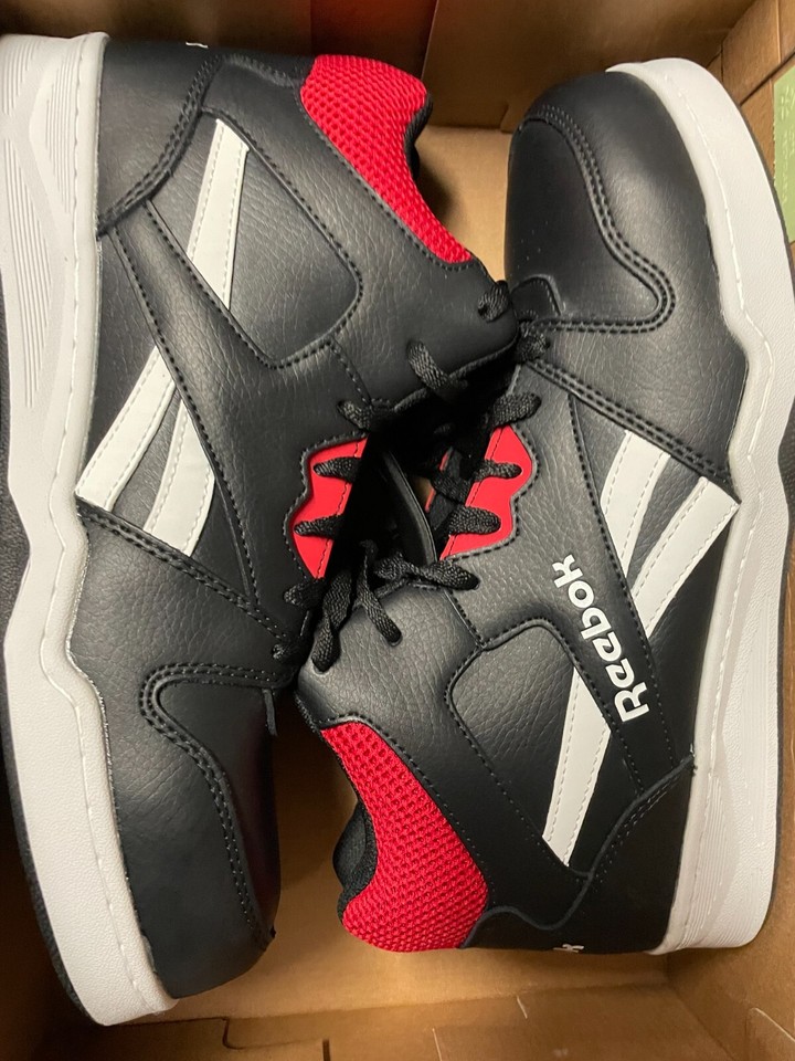 Reebok Work Red Black Lace Up High 9.5 Top Safety Shoes BB4500 Men's ...