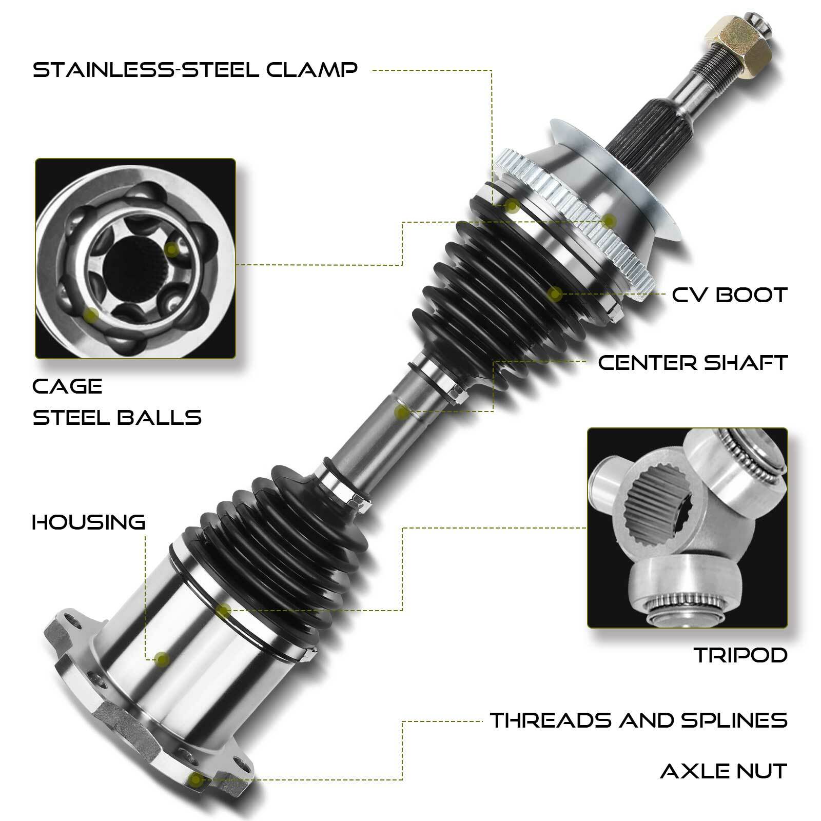 CV Axle Assembly for Volkswagen Cabrio Golf Jetta Passat Vanagon Front ...