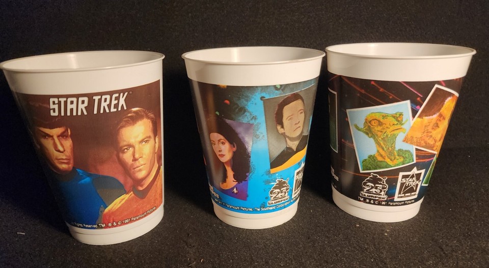 Star Trek 25th Anniversary 1991 7-ELEVEN CUPS Lot Of 3 Slurpee 7-11 | eBay