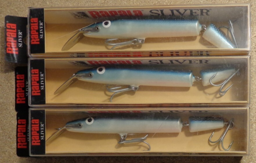 Lot of 3 New Rapala Sliver SL-13 Fishing Lures Discontinued NF ...
