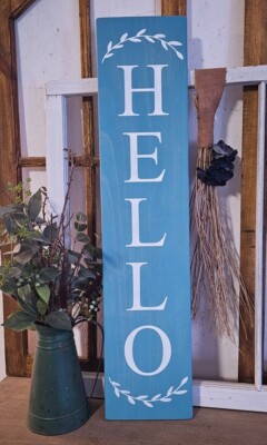 Hello Welcome Sign - Rustic Farmhouse Home Decor - Choose Your Size ...