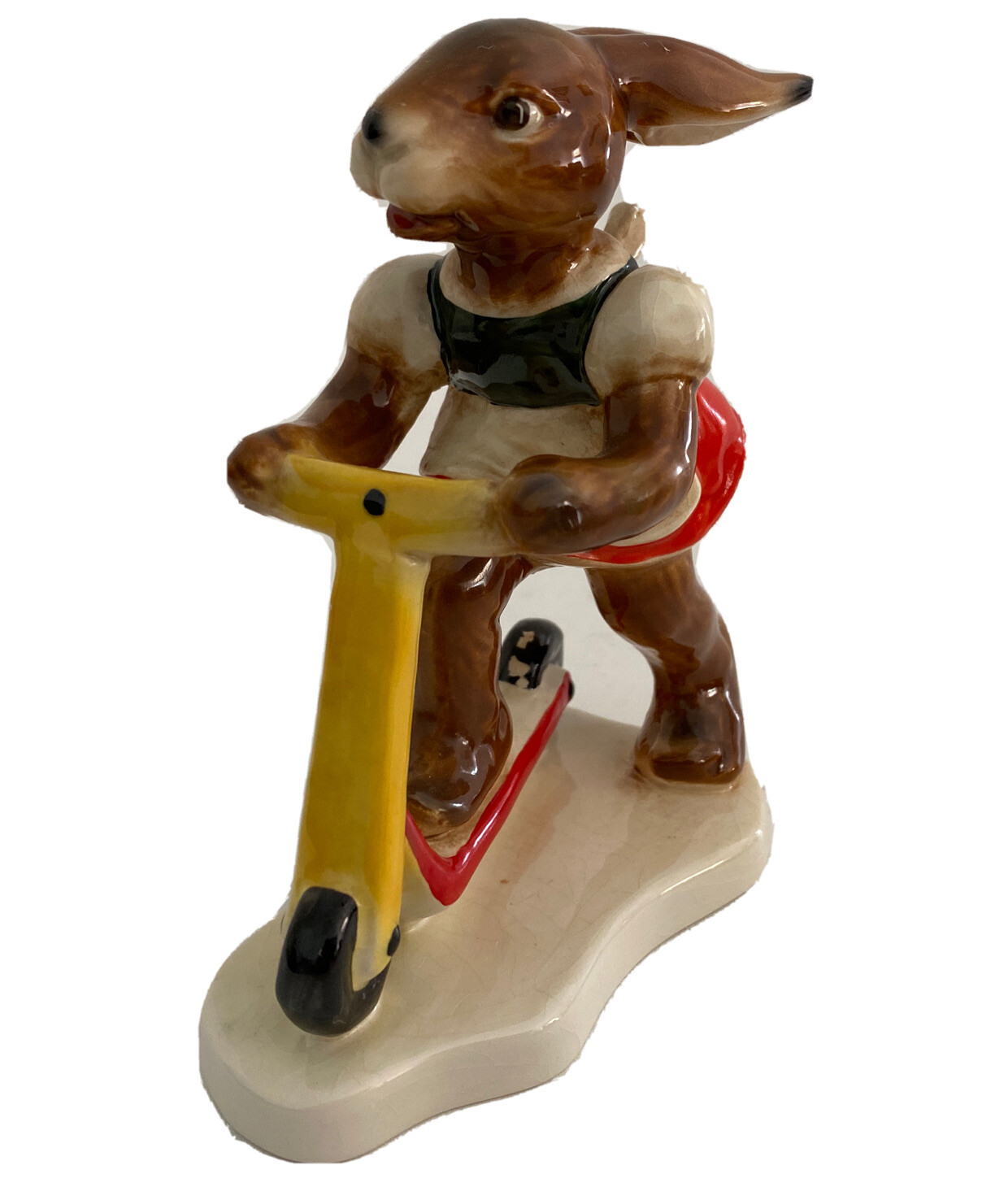 Goebel Germany Rabbit Bavarian Bunny Girl Scooter 5” Porcelain Figurine ...