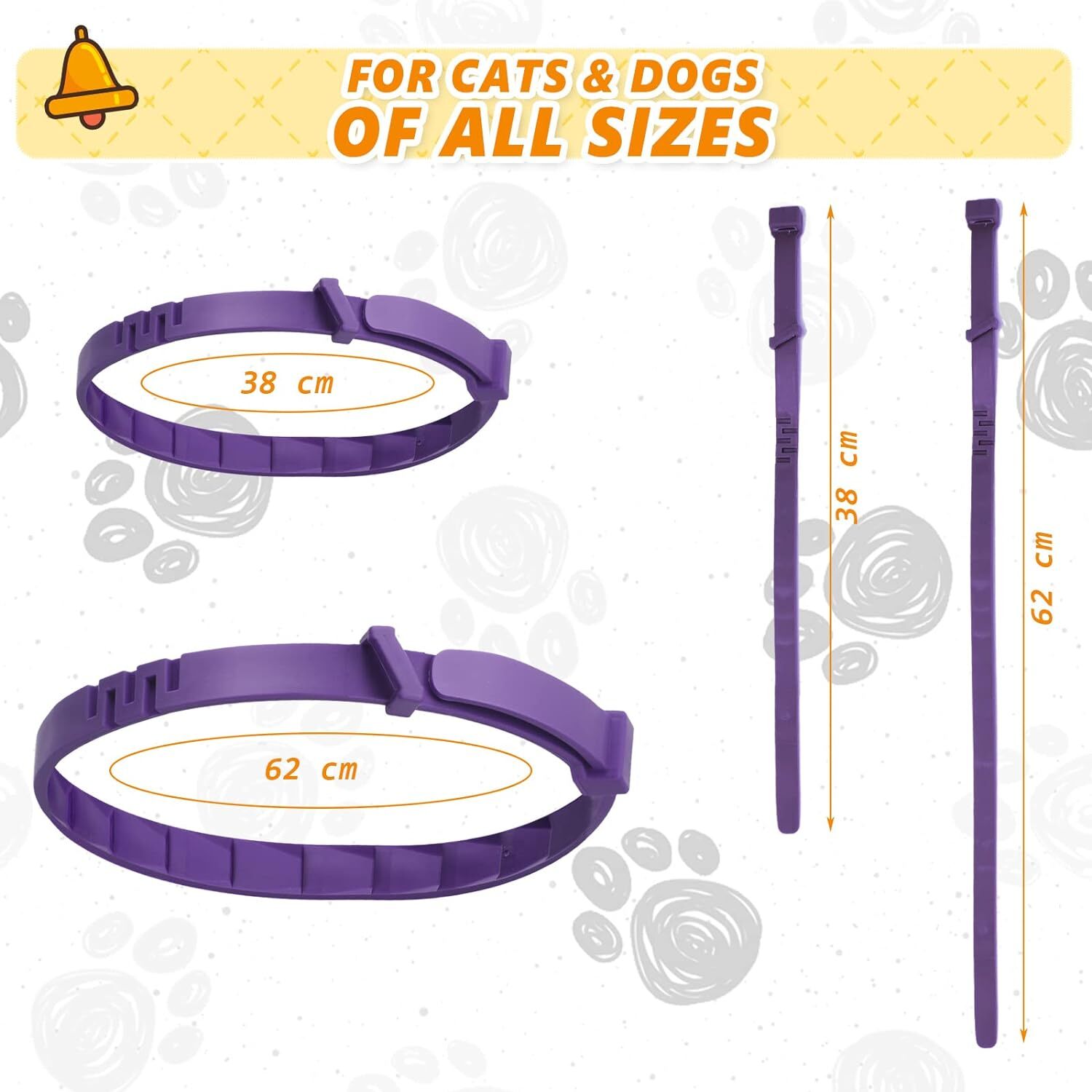 Sentry Industries Calming Collar for Cats 3Ct Purple Assorted Sizes 3 ...