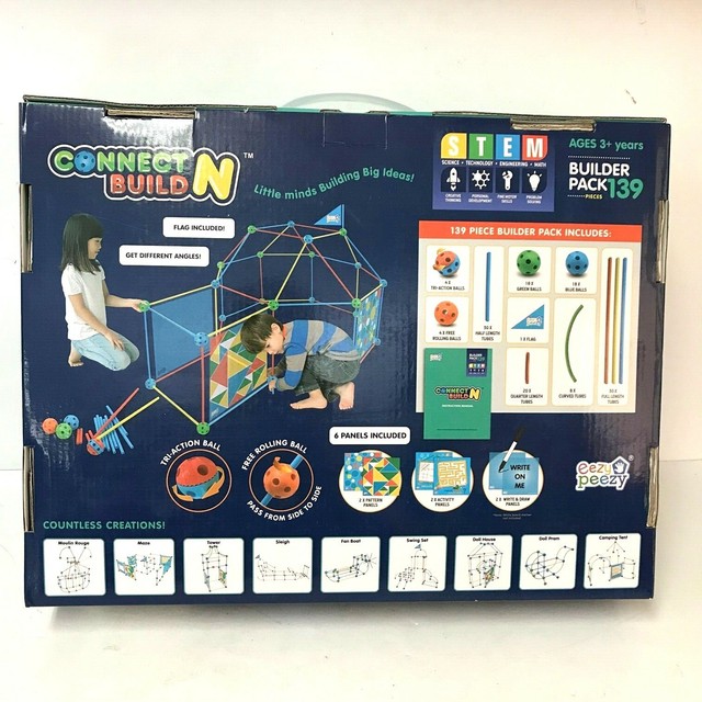 Fort Building Kit Connect N Build Building Toys 139piece Construction ...