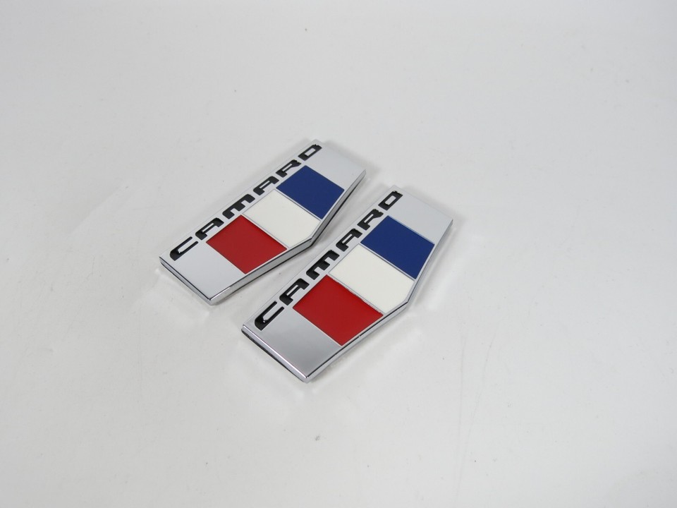 Chevy Camaro Emblems 16-23 Front Fender Chrome Badges Nameplate Sign ...