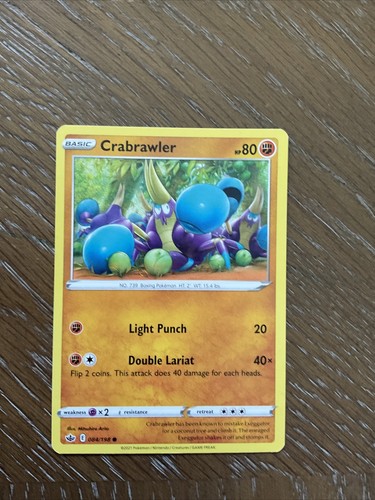 Pokémon TGC Crabrawler 084/198 Vivid Voltage Regular Common Card | eBay