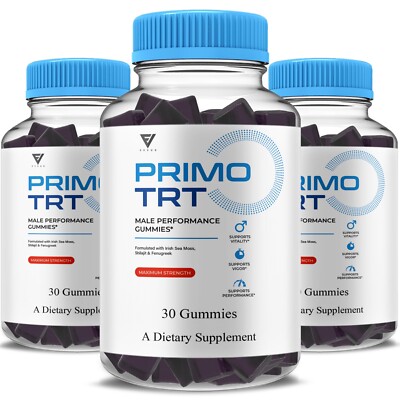 (3 Pack) Primo TRT Performance Gummies, PrimoTRT Energy Support (3 ...