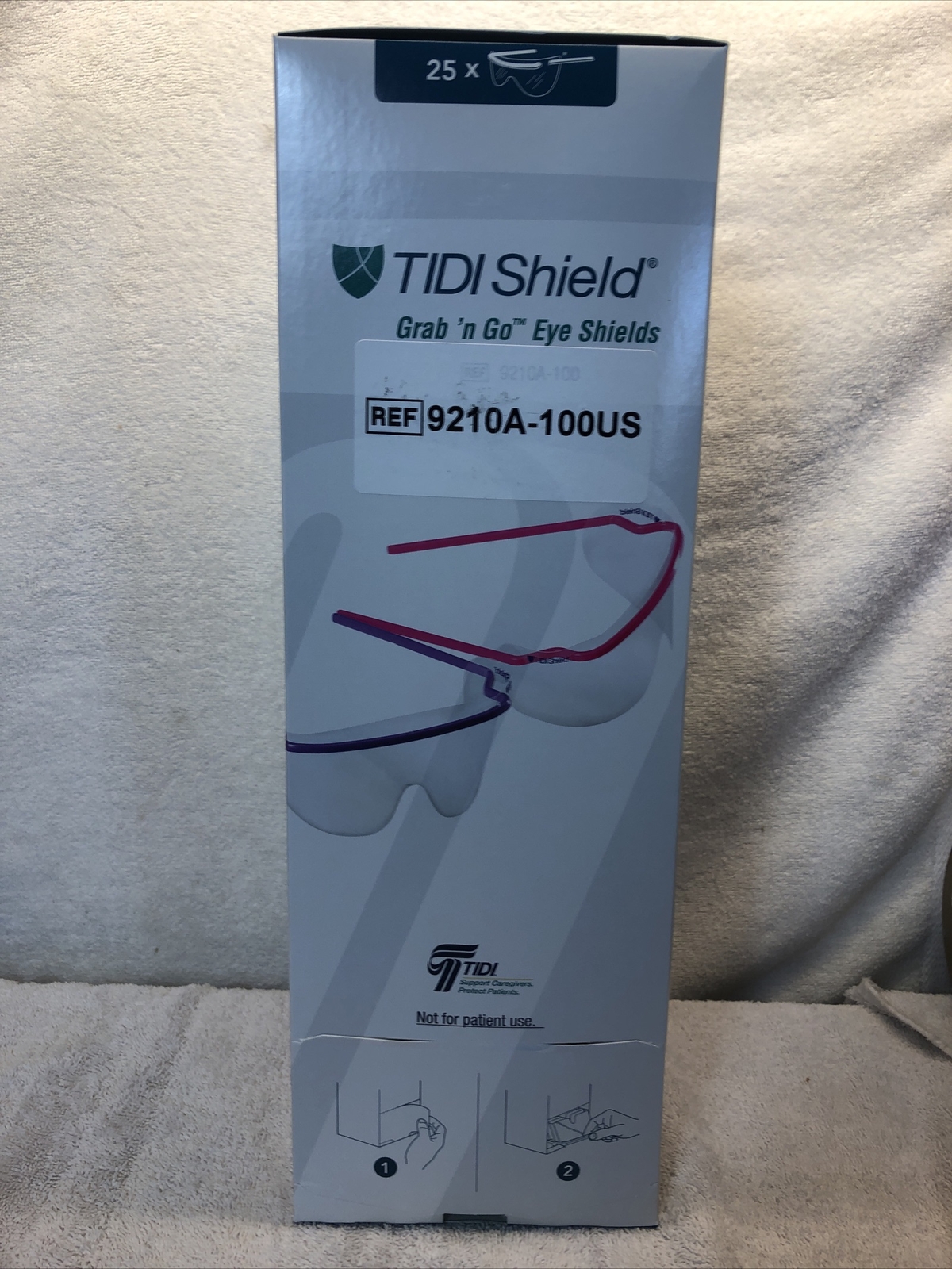 Box of 25 TIDIShield 9210A-100US Grab-n-Go, Disposable Eye Proctector ...