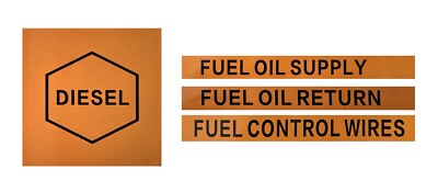 Fuel Port Stickers Pack 40 pieces 10 of each 9"x1" and 6"x6" | eBay