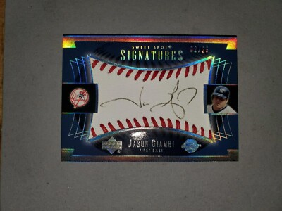 2003 Upper Deck Sweet Spot Jason Giambi Autograph Card Yankees #d 2/25 ...