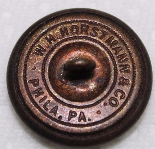 WWI US Brass Great Coat Button W H Horstmann Co 1 1/8in 28mm 45L each ...