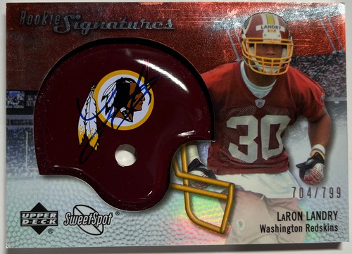 2007 Sweet Spot LaRON LANDRY #130 Rookie Helmet Auto 704/799 Redskins ...