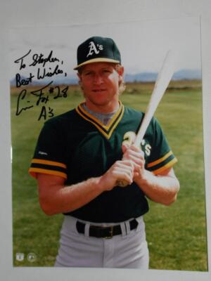 ERIC FOX SIGNED 1993 PHOTO OAKLAND A'S BEST WISHES EXCELLENT CONDITION ...
