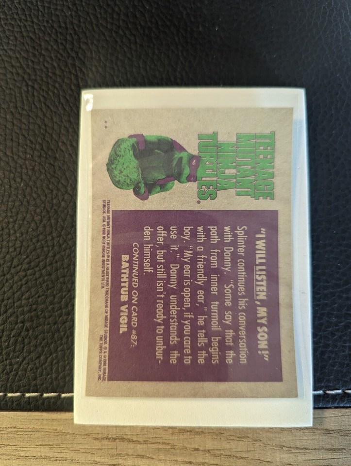1990 Topps teenage Mutant Ninja Turtles #86 I Will Listen My Son | eBay