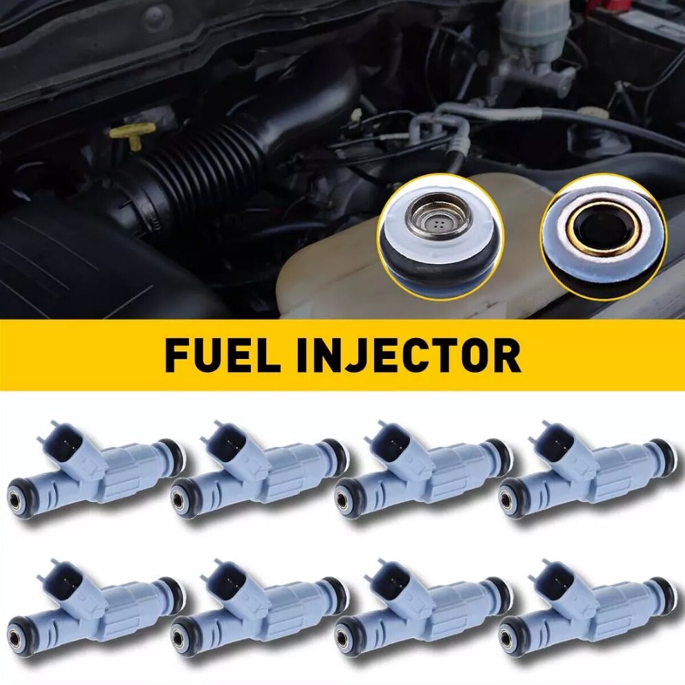 8PCS 0280155849 Fuel Injectors For Jeep Grand Cherokee Dodge Ram 1500 4 ...