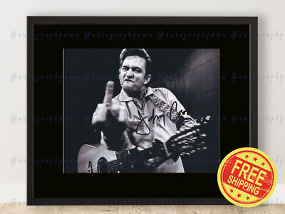 JOHNNY CASH 8x10 SIGNED AUTOGRAPH RARE PHOTO SIGNATURE REPRINT FAST ...