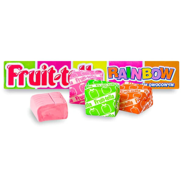 FRUITTELLA RAINBOW Apple Lemon Orange Berry Flavor Chewy Candy 20 Units ...