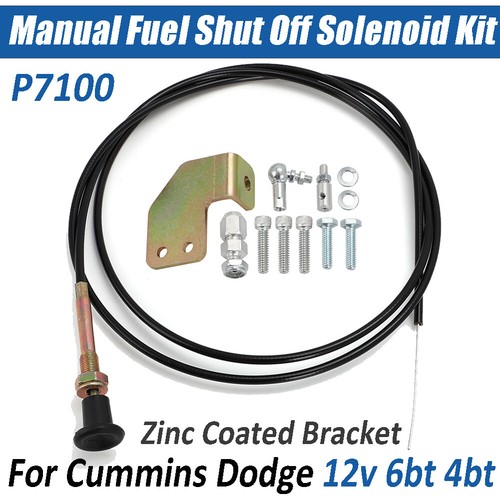 For Cummins Dodge 12v 6bt/4bt P7100 Manual Fuel Shut Off Solenoid Kit ...