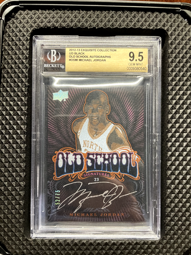 2012-13 UD Black Exquisite Michael Jordan /75 BGS 9.5 w/ 10 SILVER ON ...