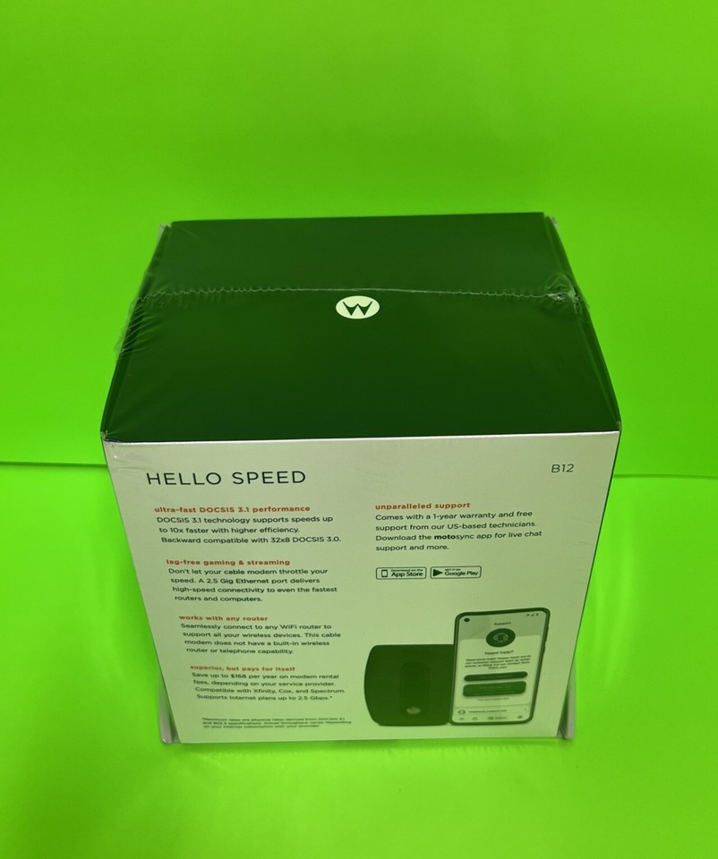 Motorola B12 - Advanced Compact Cable Modem | Easily Pairs with Any ...