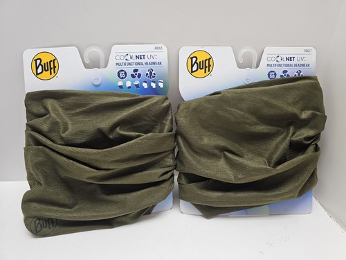 2 PACK Buff CoolNet UV+ Neck Gaiter Headwear - Hunting, Fishing - OLIVE ...