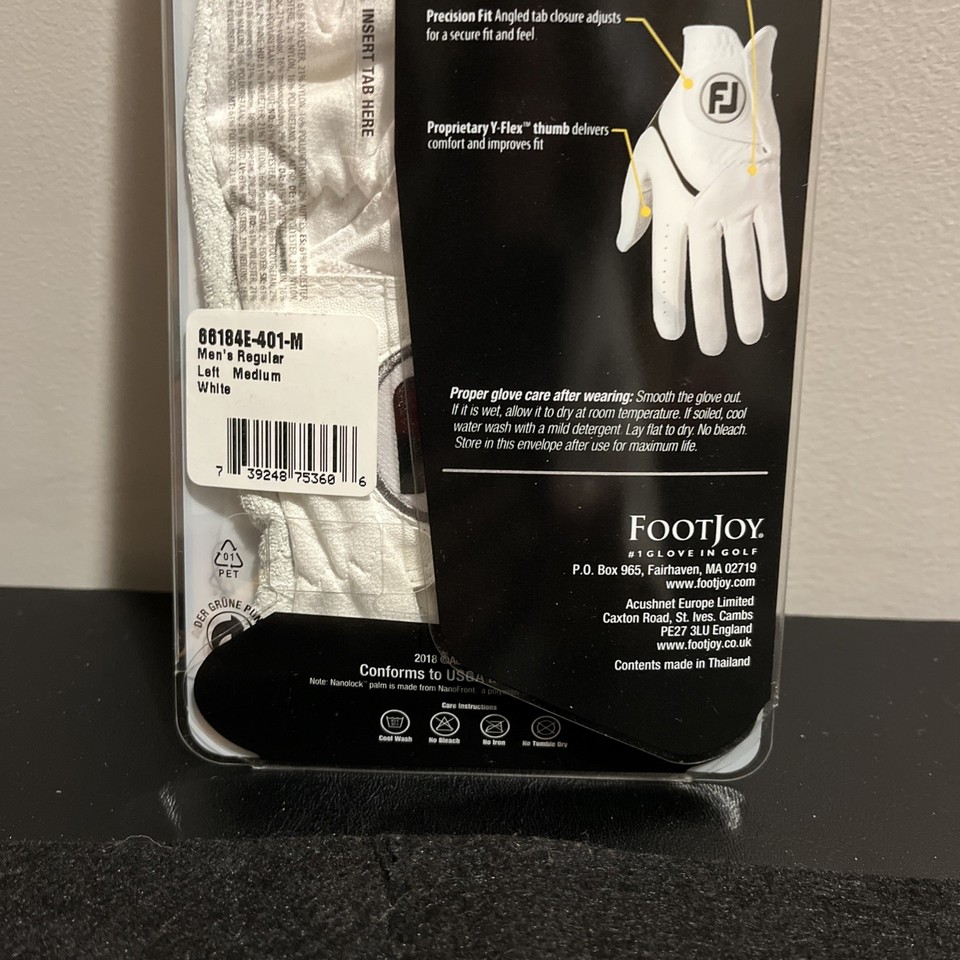 New FootJoy TropiCool Men's Golf Glove- Size Medium - Left For Righty ...