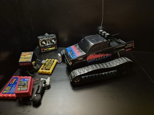 TYCO FAST TRAXX PICK UP TRUCK RARE RTR BLACK VINTAGE RC REMOTE CONROL ...