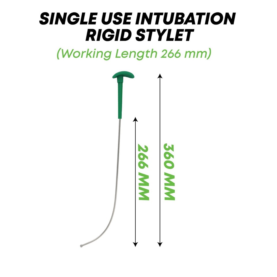 125 Pcs Intubation Rigid Stylet Single Use Sterile Intubation Stylet ...