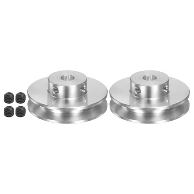 2 Sets V-Type Pulley 7mm Bore 41mm Outer Dia Single Groove Aluminum ...