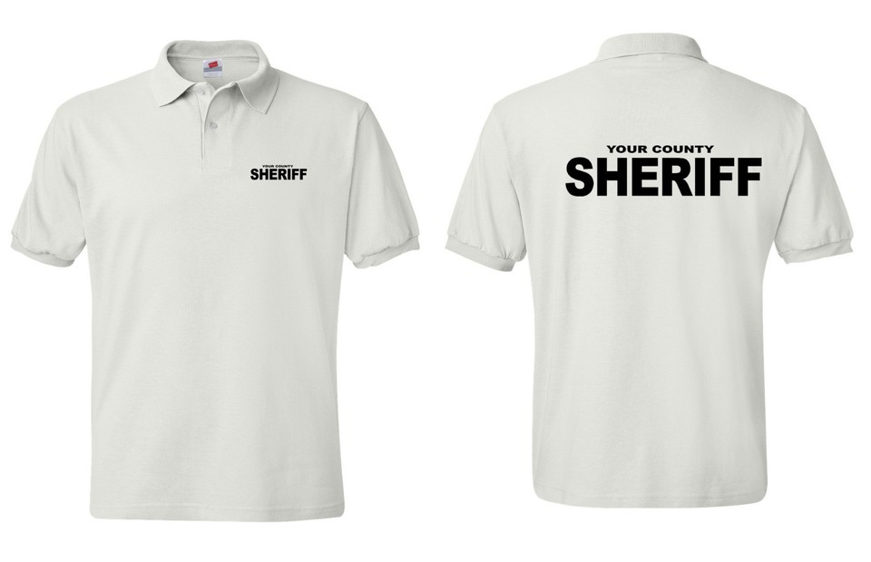 Sheriff Polo with Custom County Logo Law Enforcement Polo-Shirts S-5XL ...