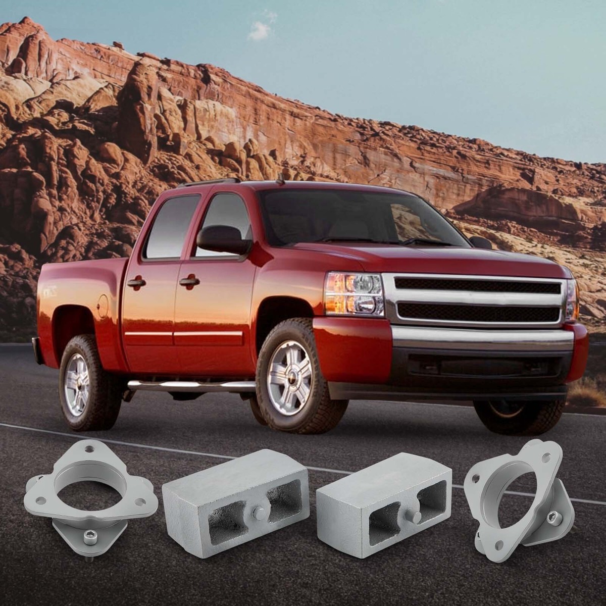 2008 Chevy Silverado Lift 3" Front And 2" Rear Leveling Lift Kit For